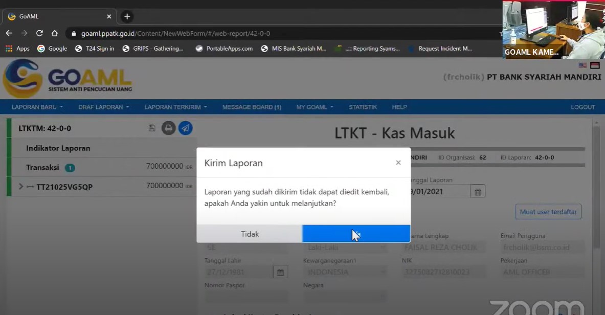 Webinar Launching Implementasi Aplikasi Pelaporan goAML oleh Pusat ...